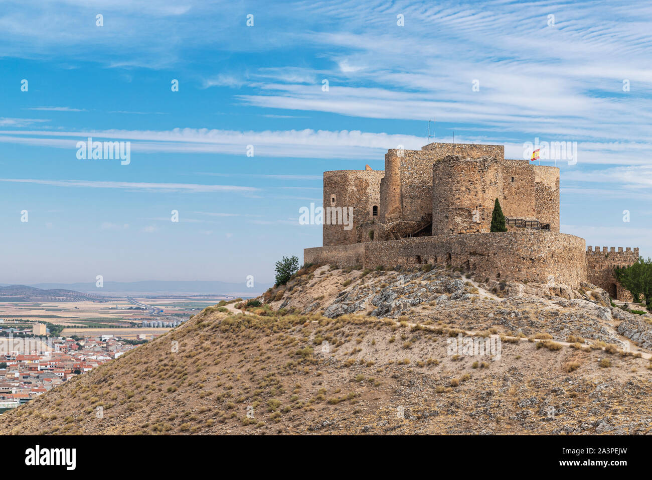 horizontal view of castle of la Muela in the spanish municipality of ...