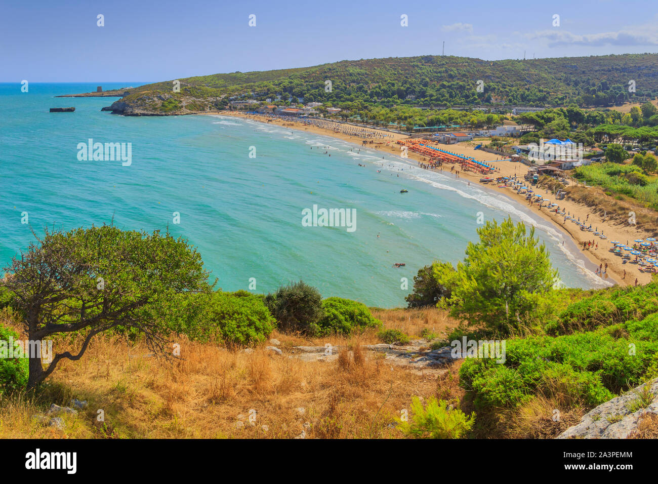 The most beautiful beaches of Apulia: Manaccora Bay, enclosed by two ...