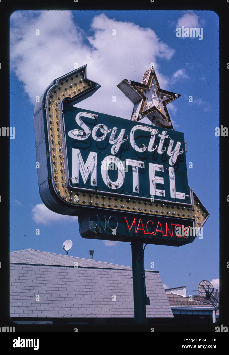 Soy City Motel sign, Decatur, Illinois Stock Photo - Alamy
