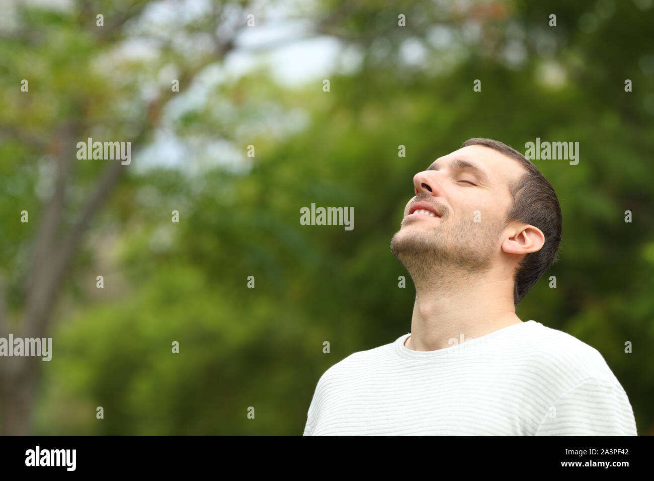 Deeply breathing man hi-res stock photography and images - Alamy