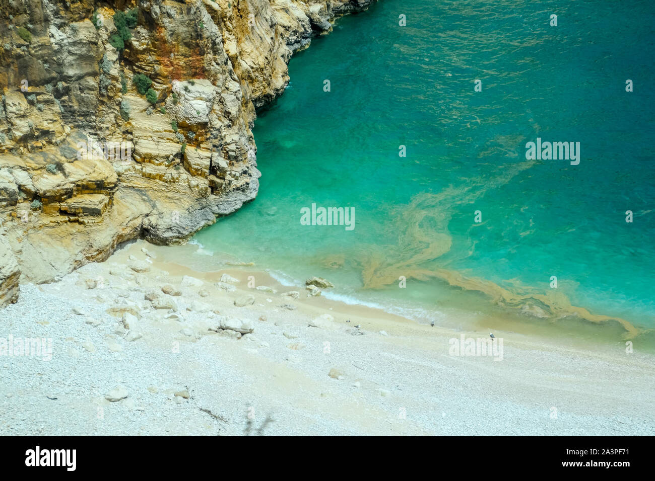 Mediterranean water of antalya turkey rocky cliffs hi-res stock ...