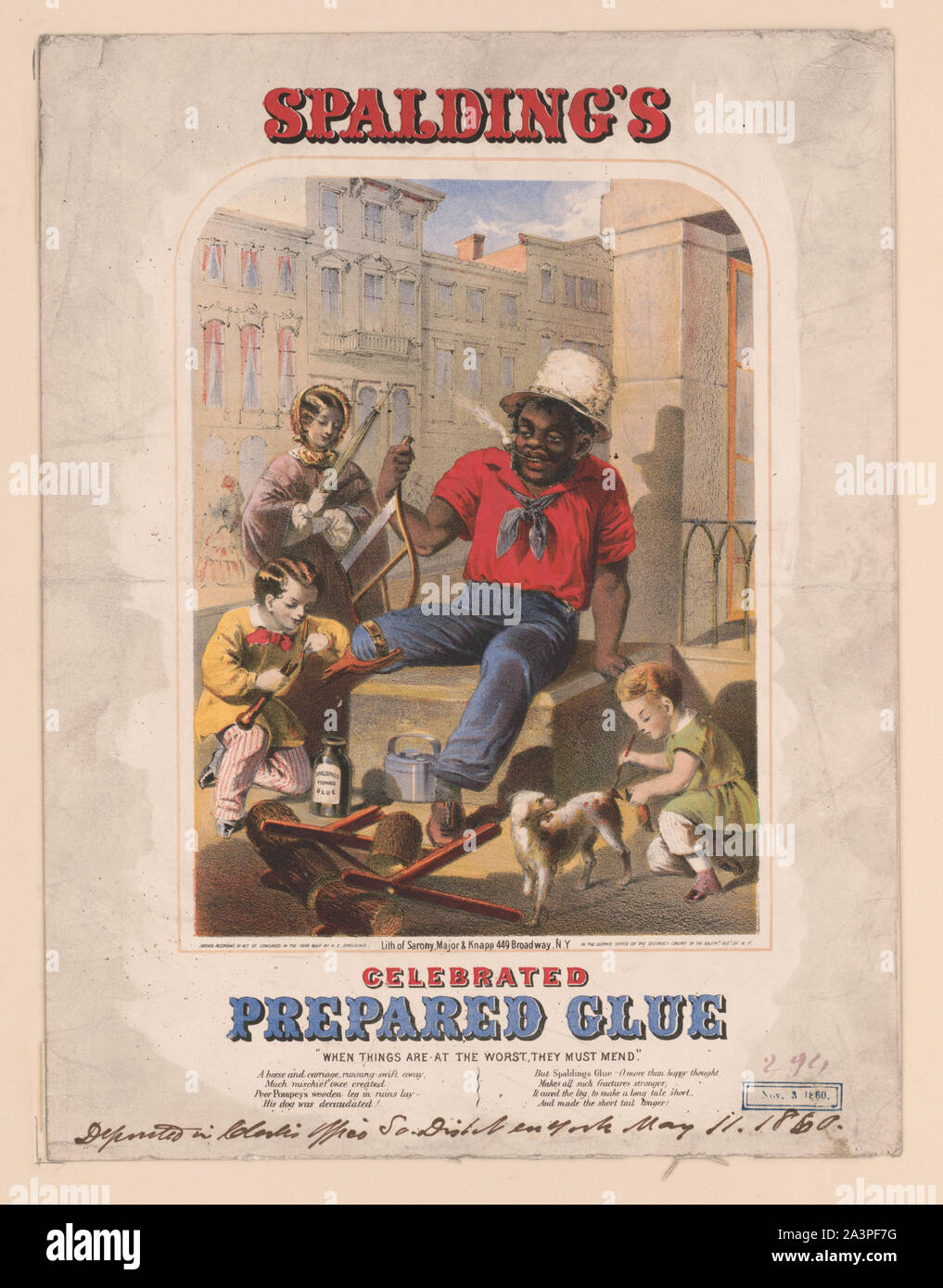 Spalding's celebrated prepared glue Stock Photo - Alamy