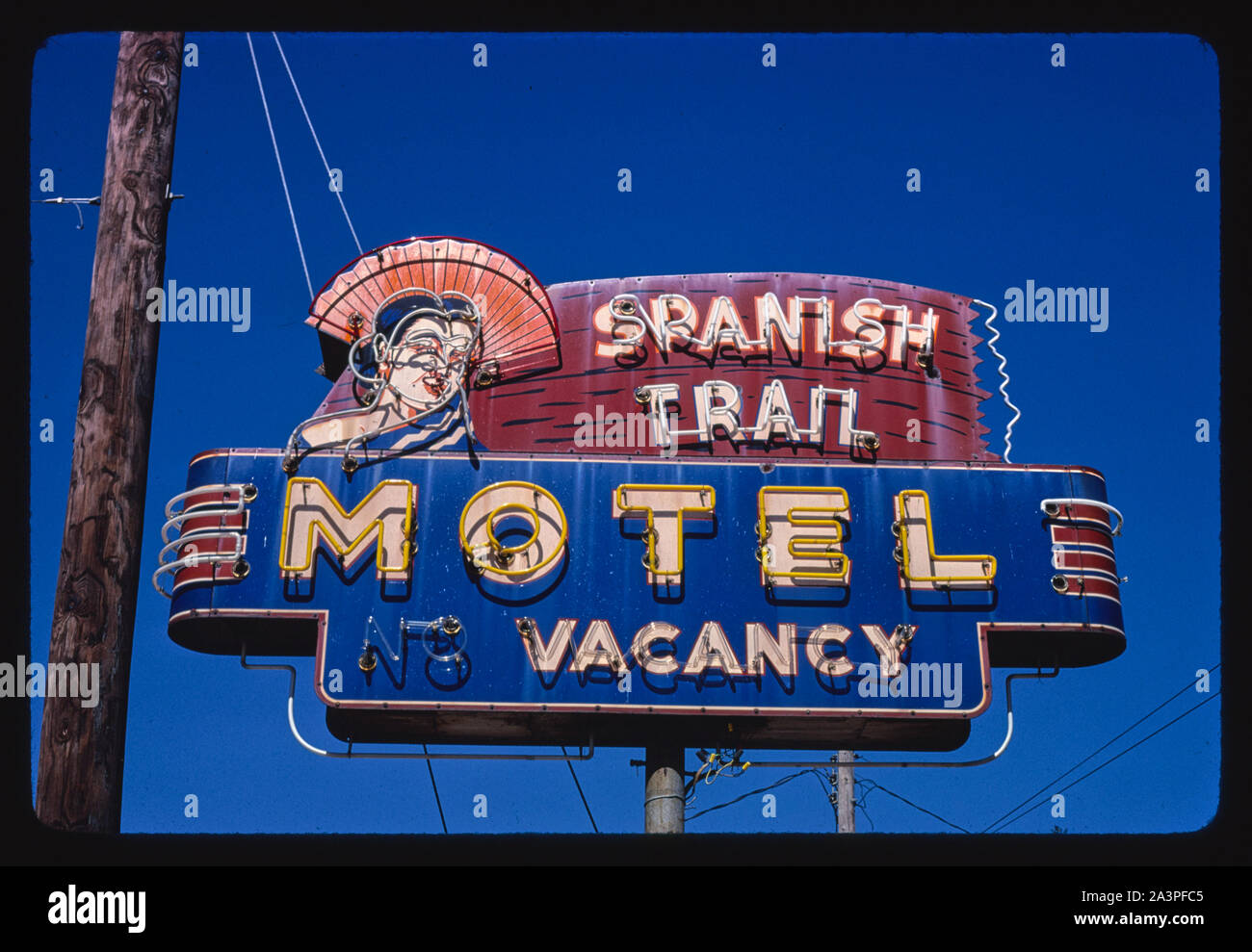 Spanish Trail Motel sign, Pensacola, Florida Stock Photo - Alamy
