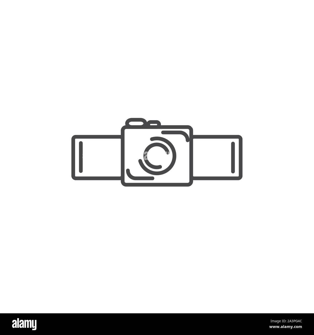 photographic camera technology icon line illustration design Stock ...