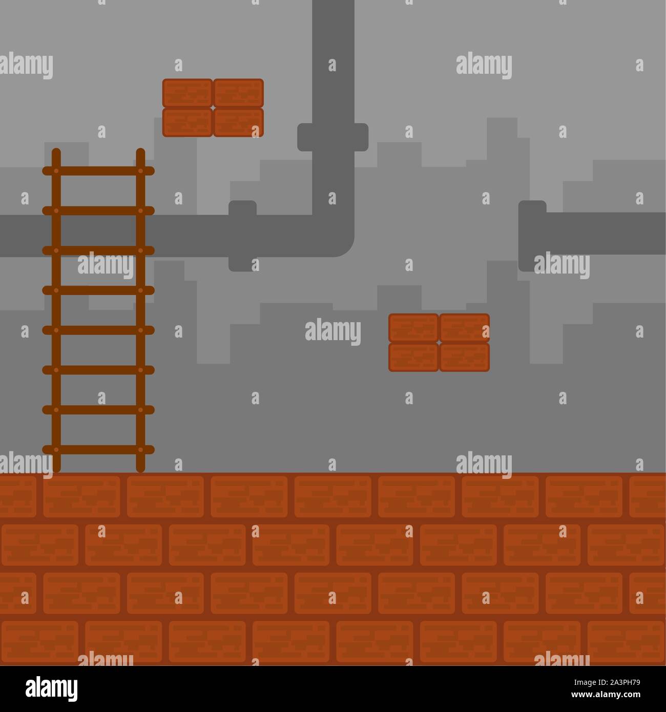 Video game world design. Pixel scene of arcade - Vector Stock Vector ...