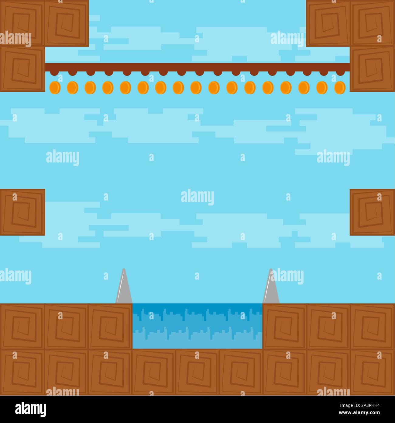 Video game world design. Pixel scene of arcade - Vector Stock Vector ...