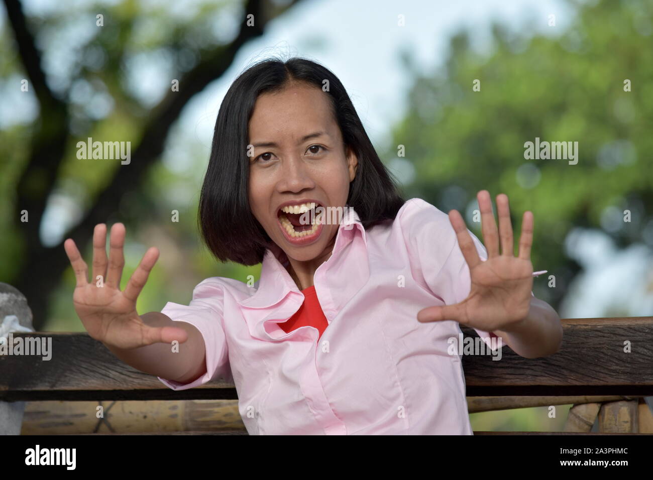 Startled Beautiful Diverse Person Stock Photo - Alamy