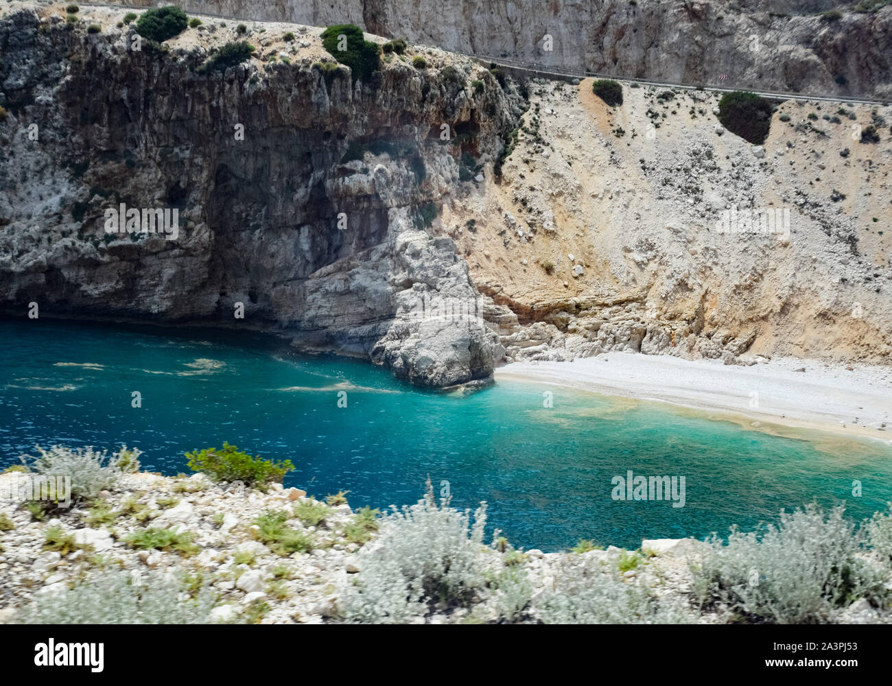 Mediterranean water of antalya turkey rocky cliffs hi-res stock ...