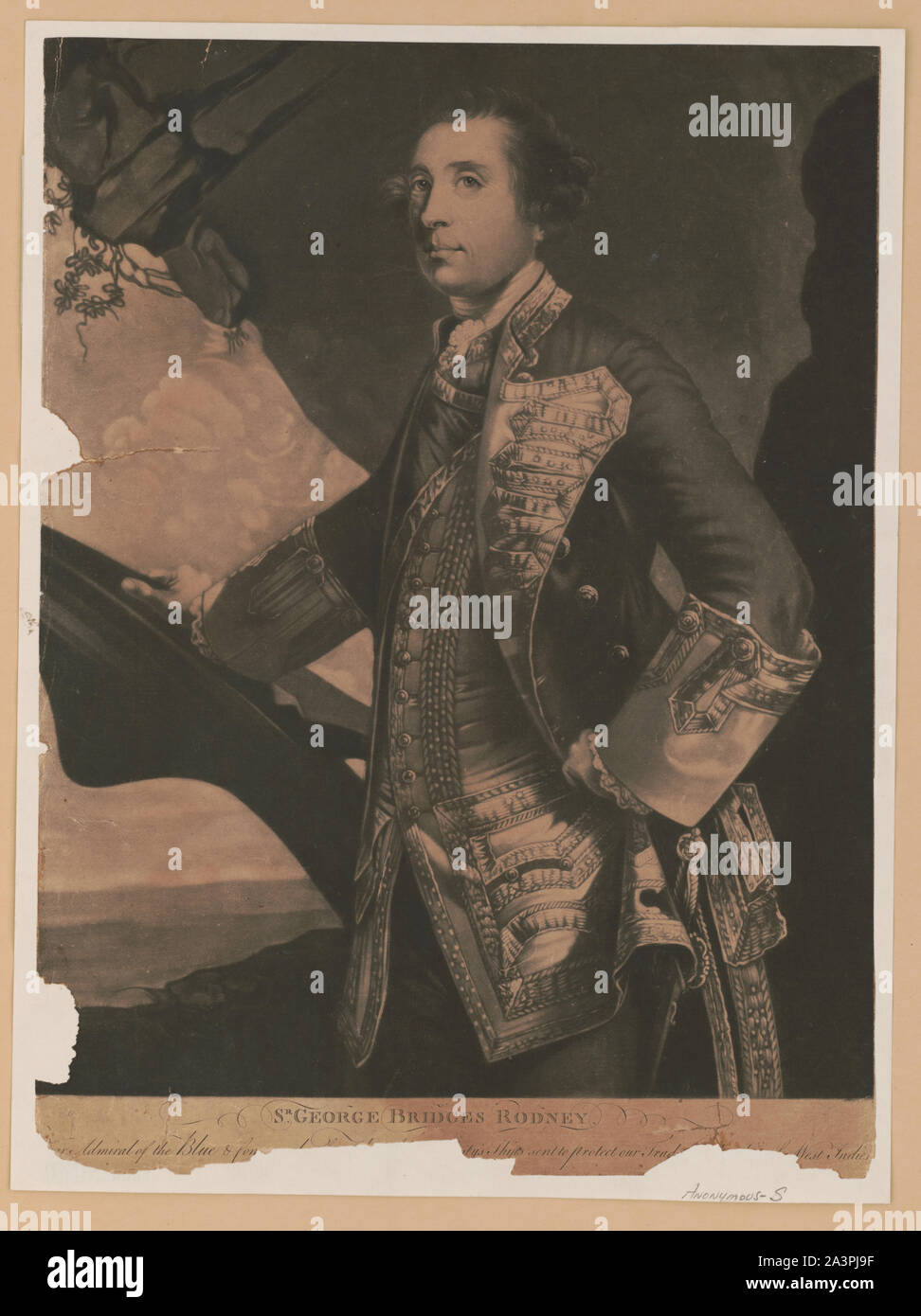 Sr. George Bridges Rodney - [...] admiral of the Blue & [... Maje]sty's ...