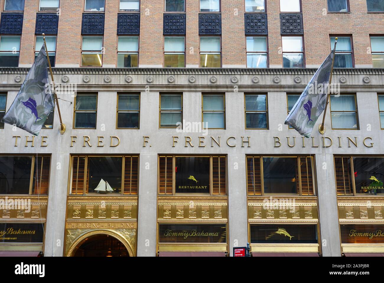 NEW YORK CITY, NY -4 OCT 2019- View of the Fred F. French building, a ...