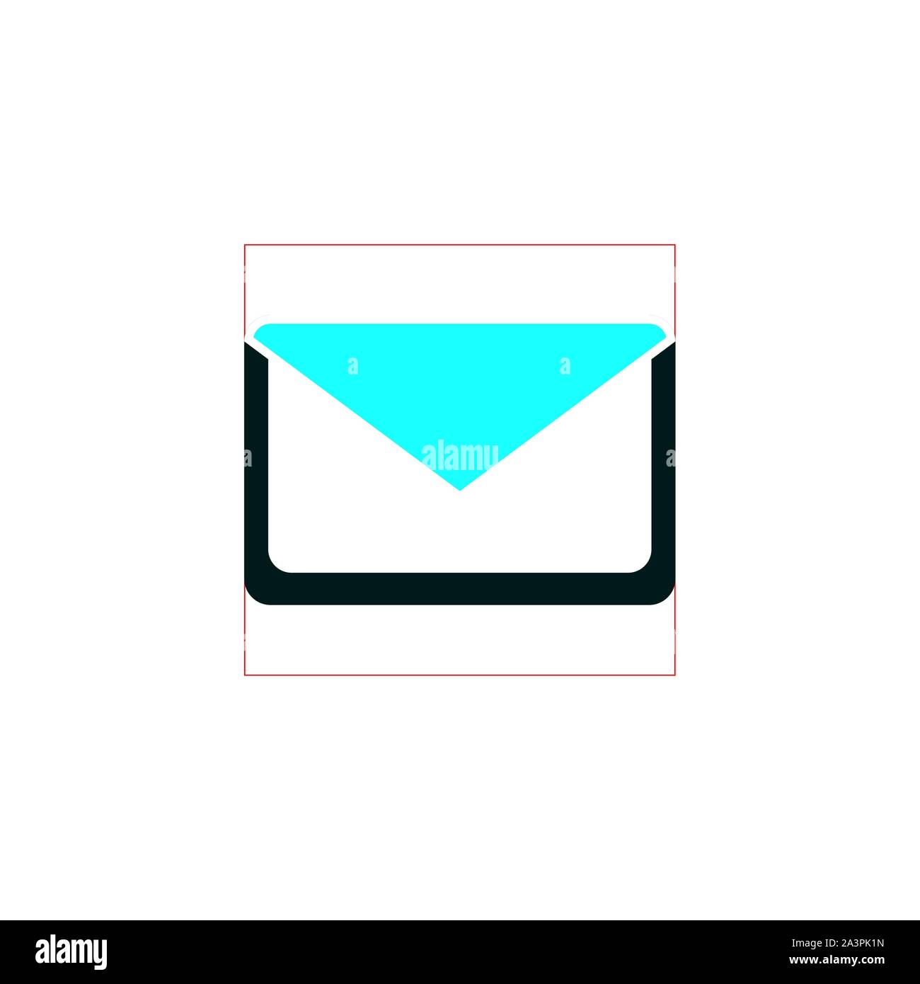 Envelope design, Email mail message letter marketing communication card ...
