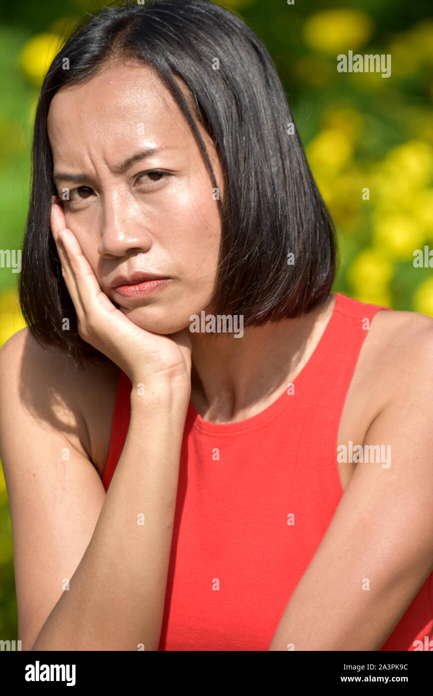 Worrisome Filipina Person Stock Photo - Alamy