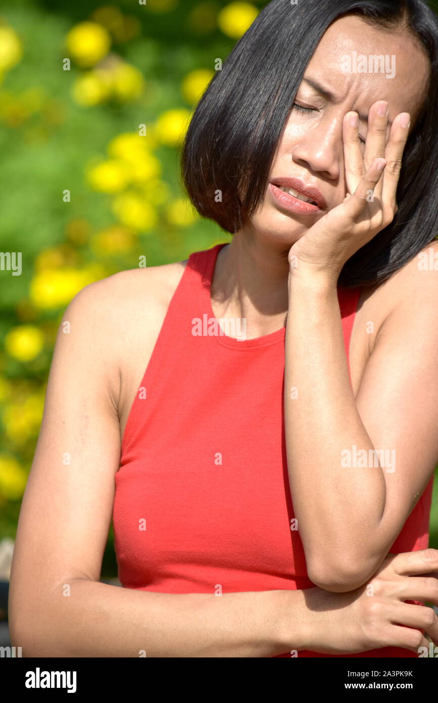 Tired lady exhausted sleepy woman hi-res stock photography and images ...