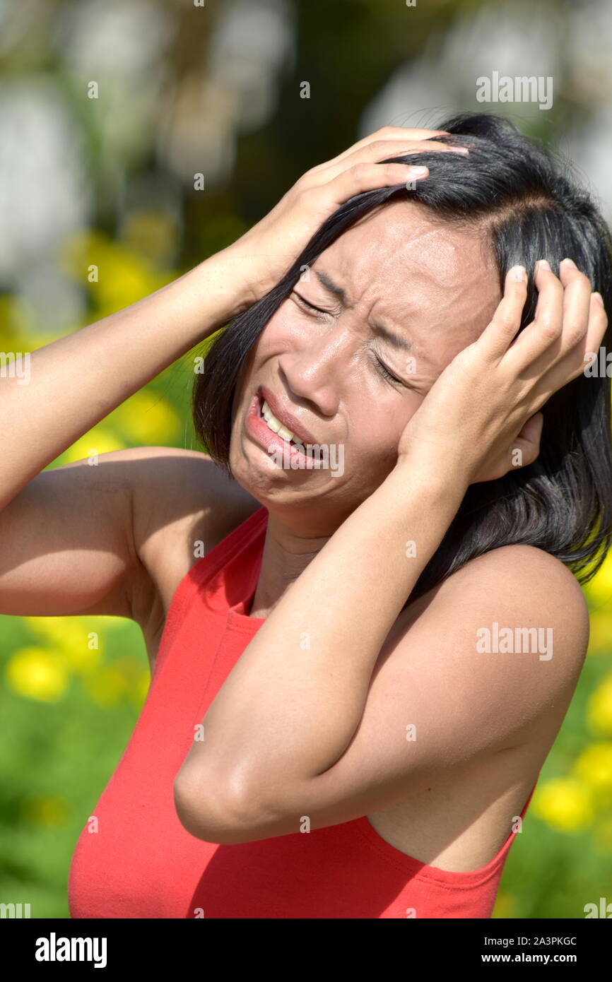 An Anxious Young Person Stock Photo - Alamy