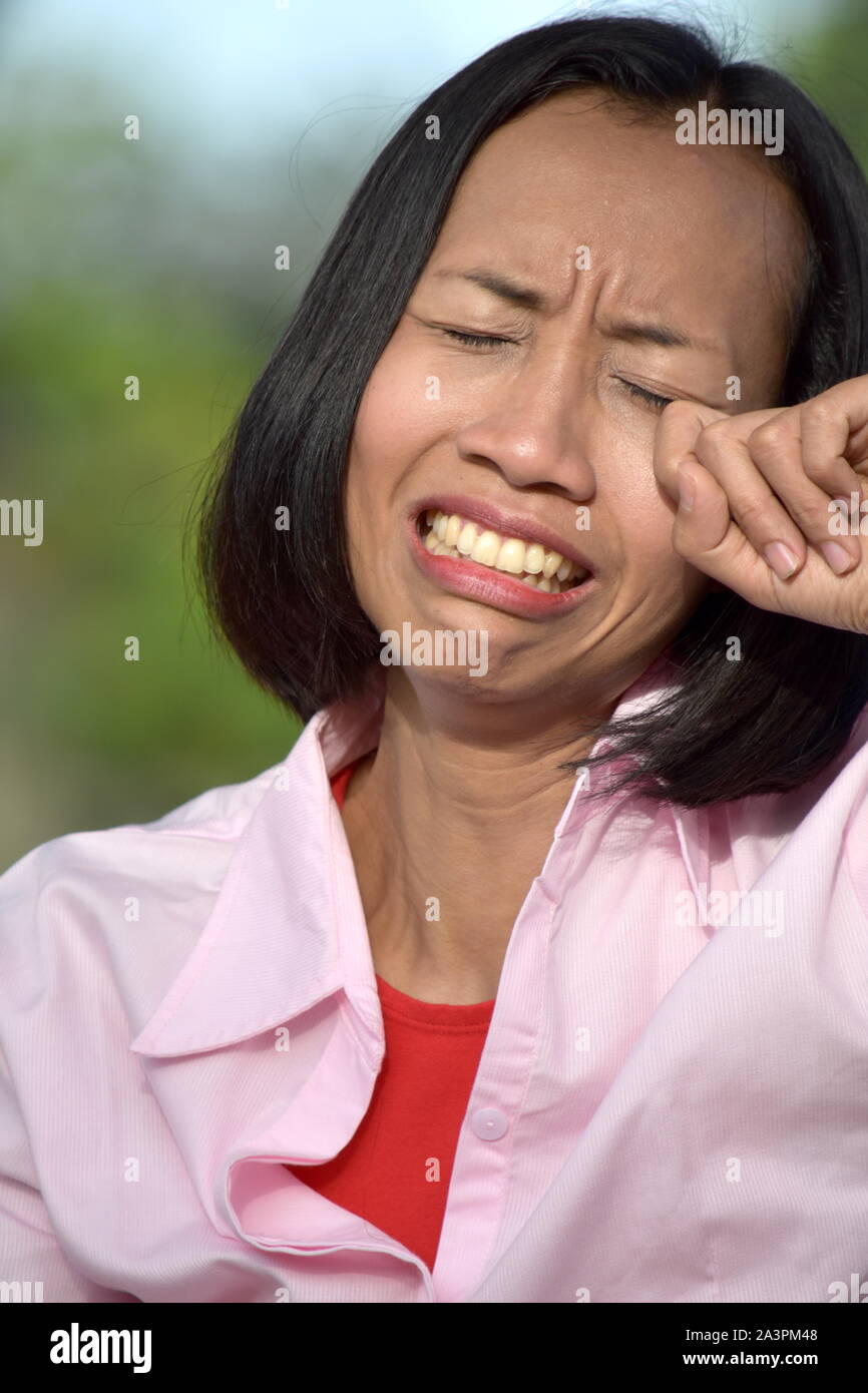 Crying Attractive Female Stock Photo - Alamy