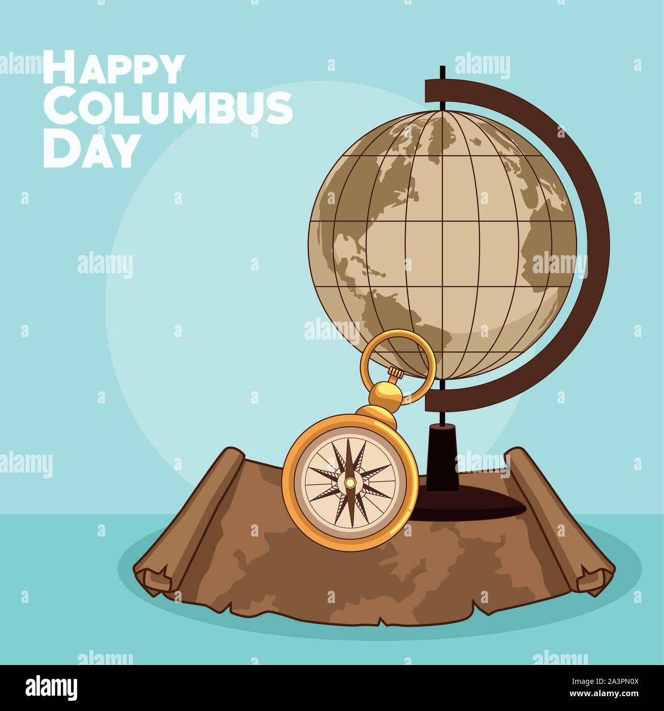 Christopher columbus voyage map Stock Vector Images - Alamy