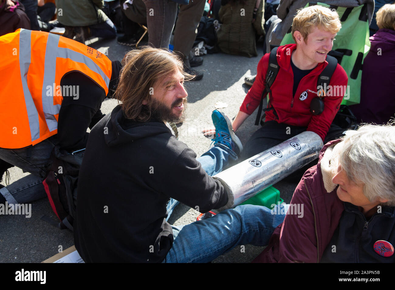 Protestors locking on uk hi-res stock photography and images - Alamy