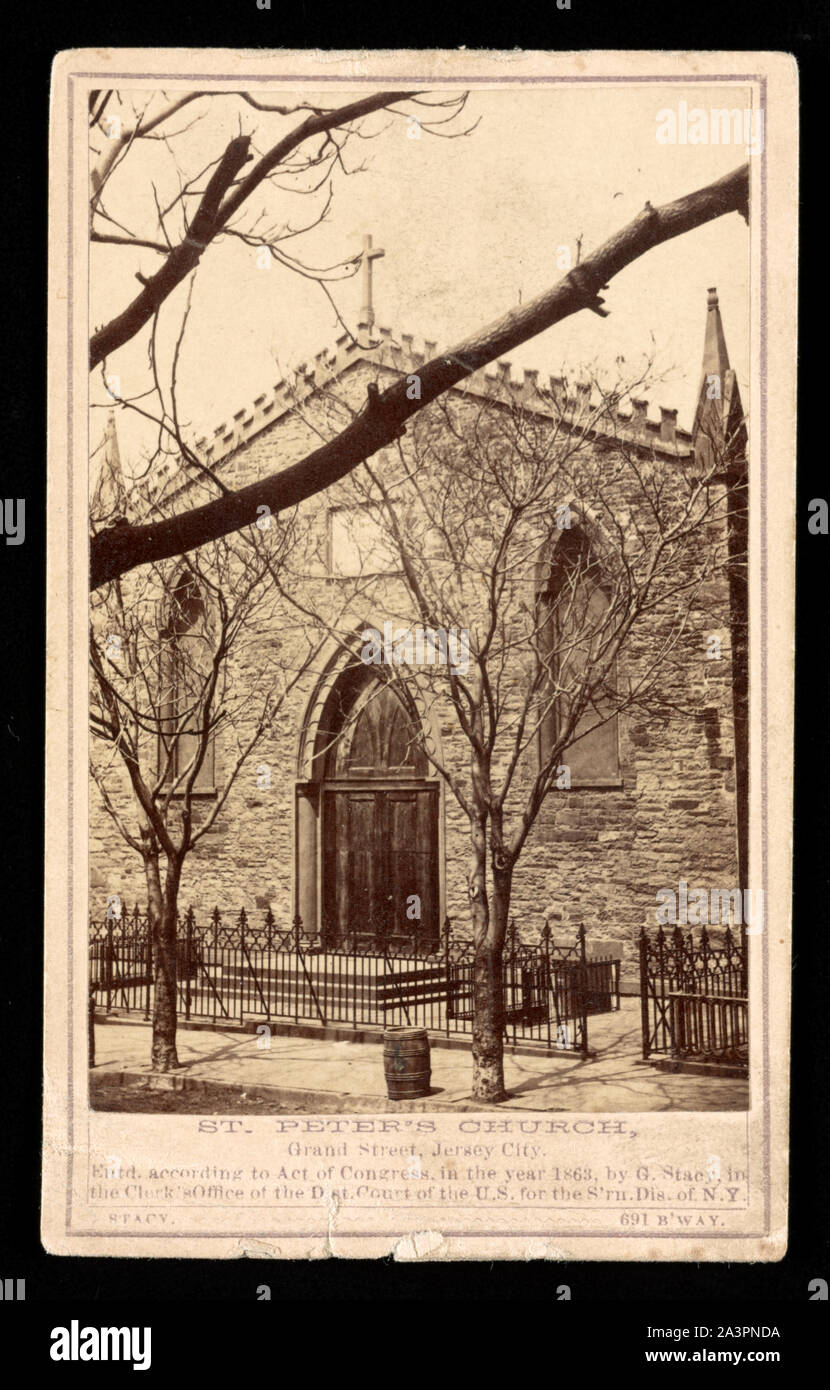 St. Peter's Church, Grand Street, Jersey City / Stacy 691 B'way Stock ...