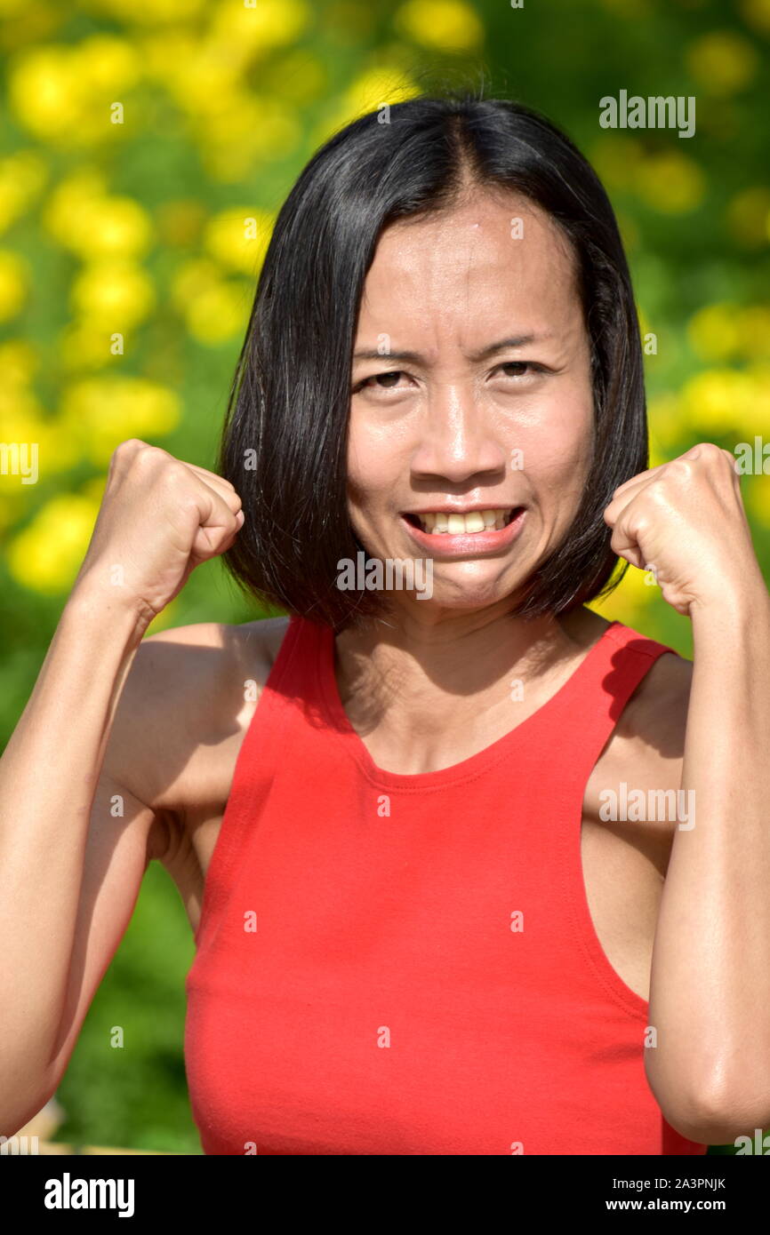 An Angry Beautiful Female Stock Photo - Alamy
