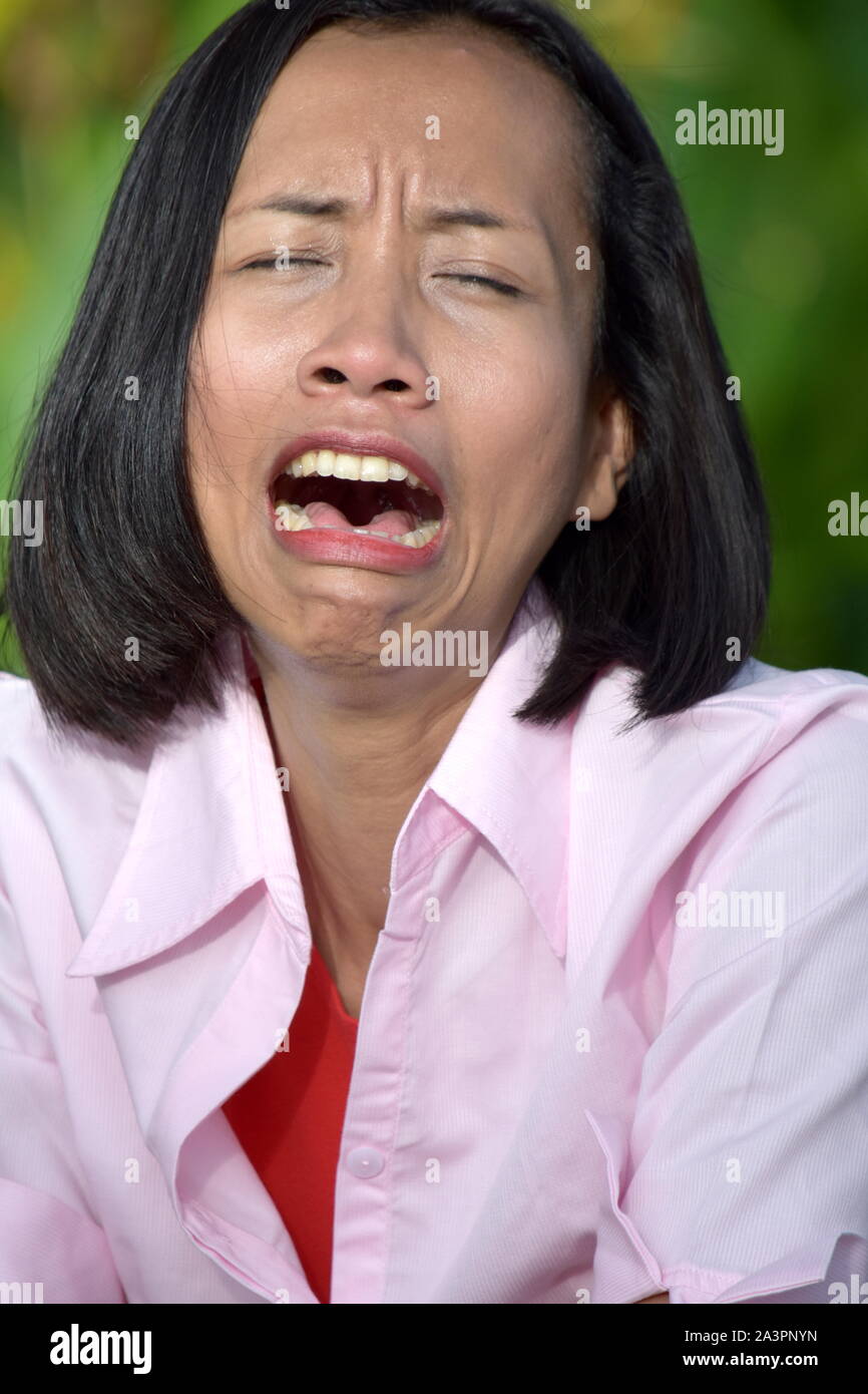 Crying Young Person Stock Photo - Alamy