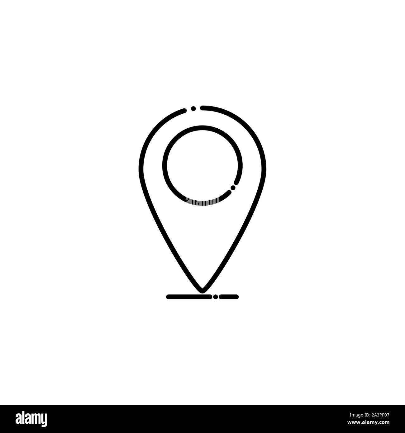 Gps mark design, travel navigation route road and location theme Vector ...