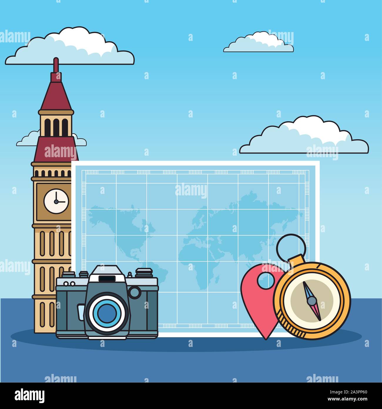 world map and world travel design Stock Vector Image & Art - Alamy