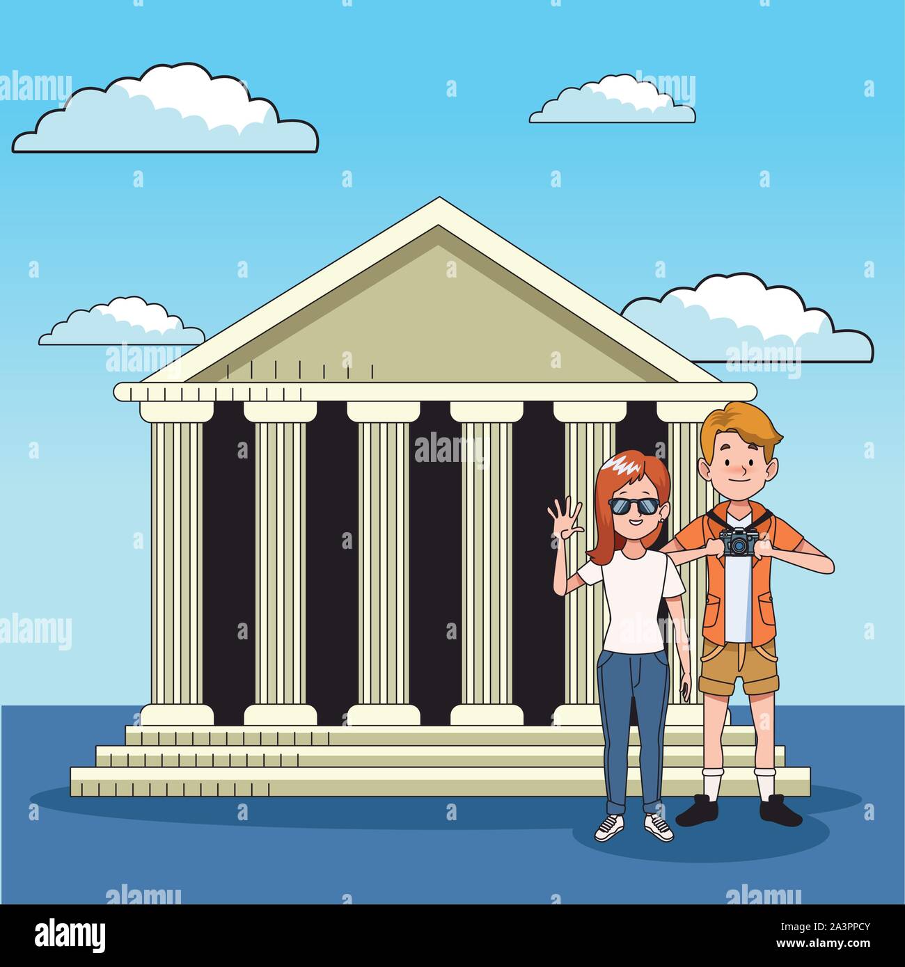 Cartoon Tourists and world travel design Stock Vector Image & Art - Alamy
