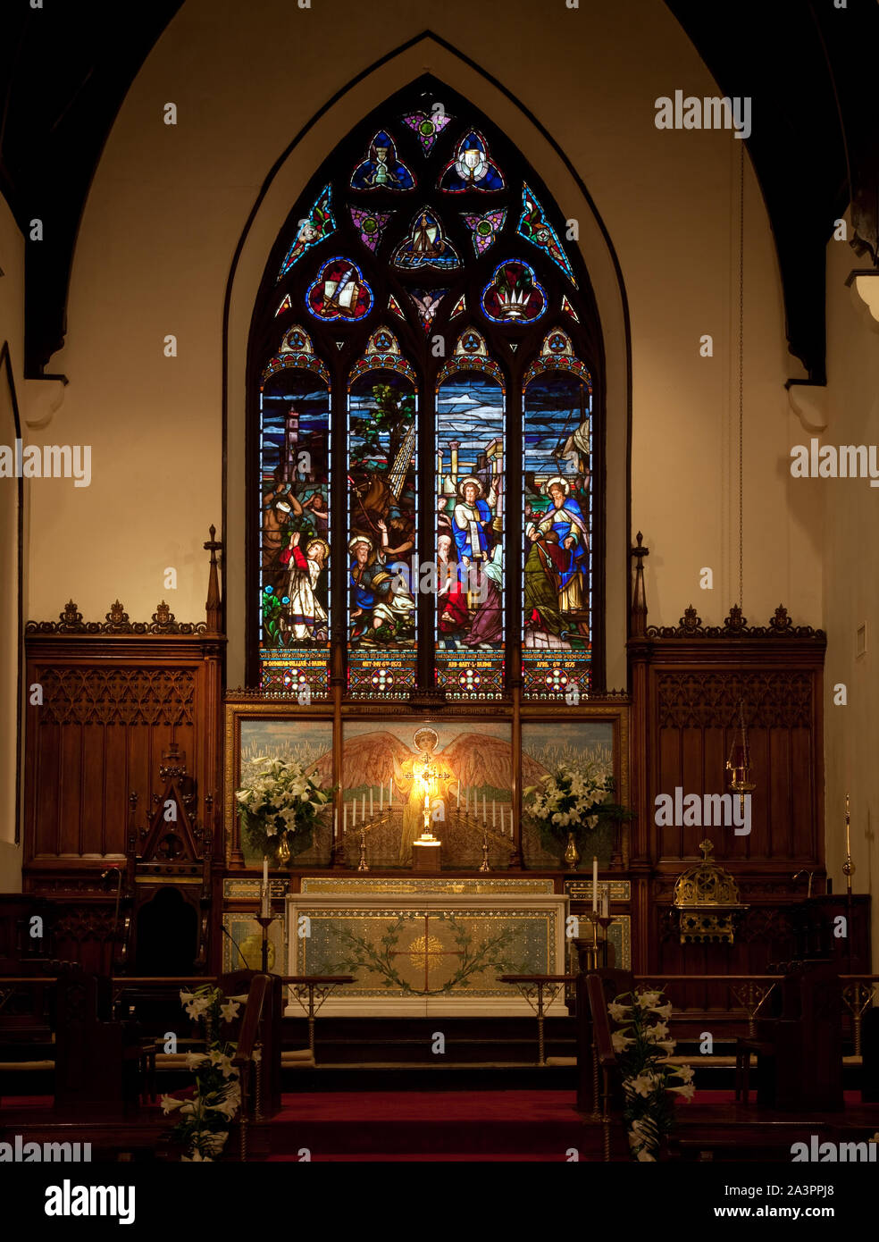 Stained glass windows, St. Paul's Episcopal Church, Selma, Alabama ...