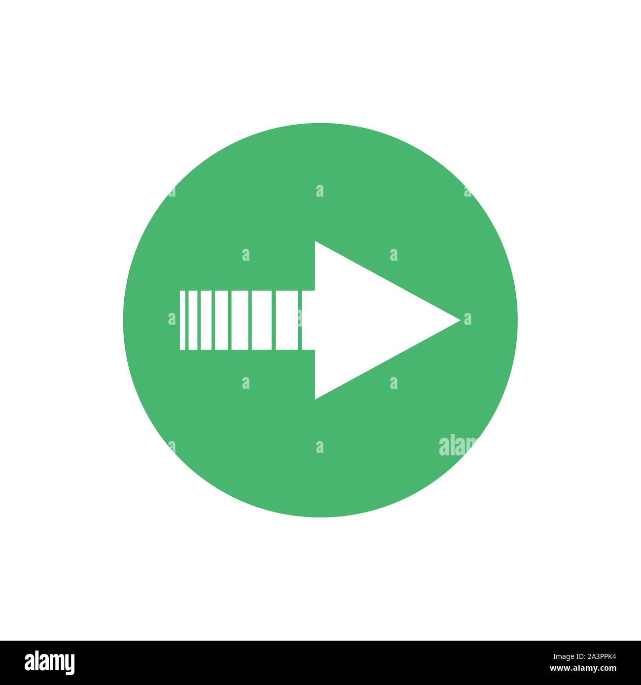 icon of striped arrow in color circle illustration Stock Vector Image ...
