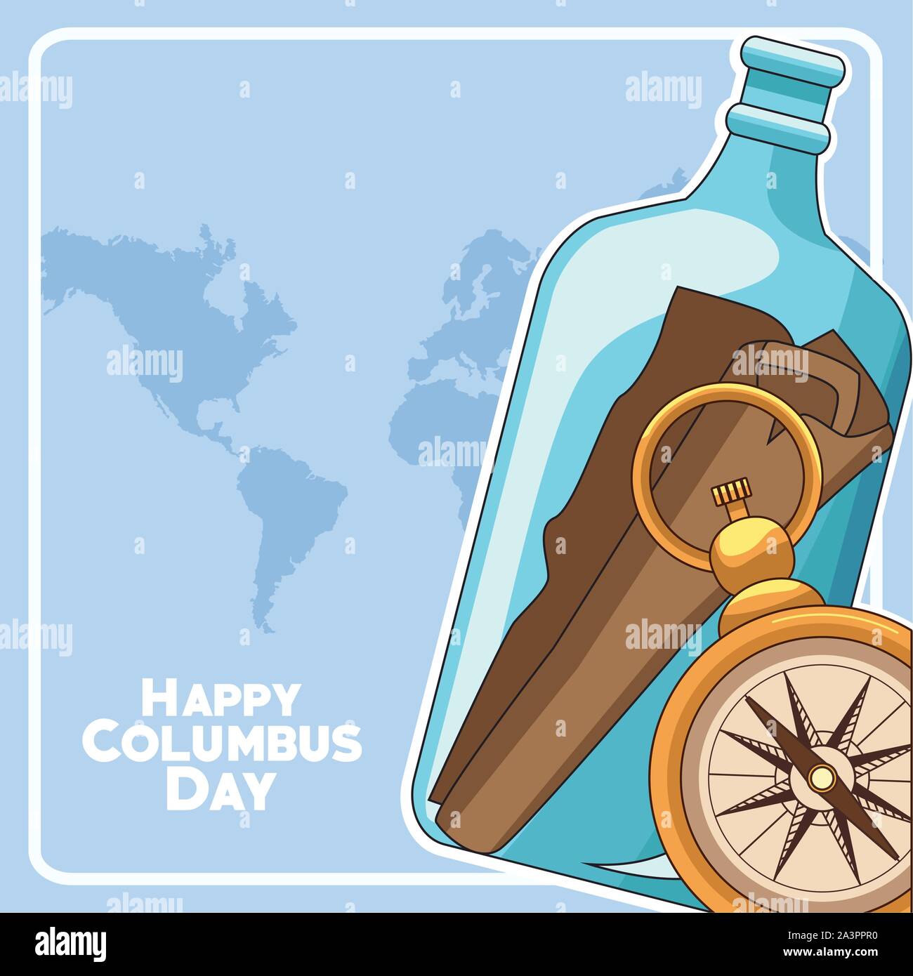 Compass with columbus Stock Vector Images - Alamy