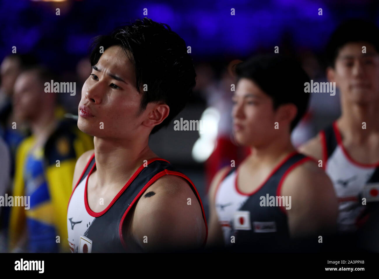 Stuttgart, Germany. 9th Oct, 2019. (L-R) Kazuma Kaya, Kakeru Tanigawa ...