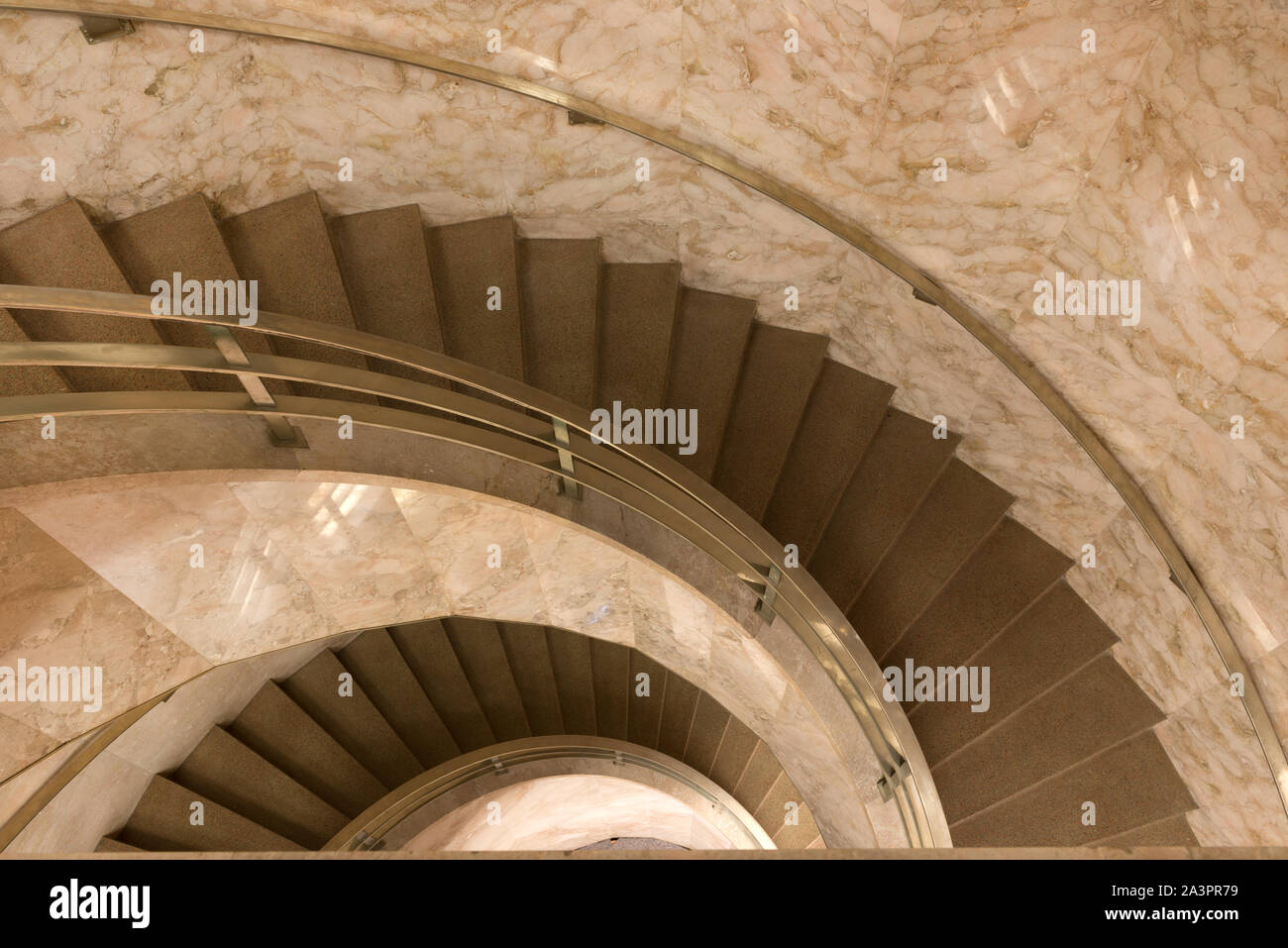 Stairs from above. U.S. Court House, Austin, Texas Stock Photo - Alamy