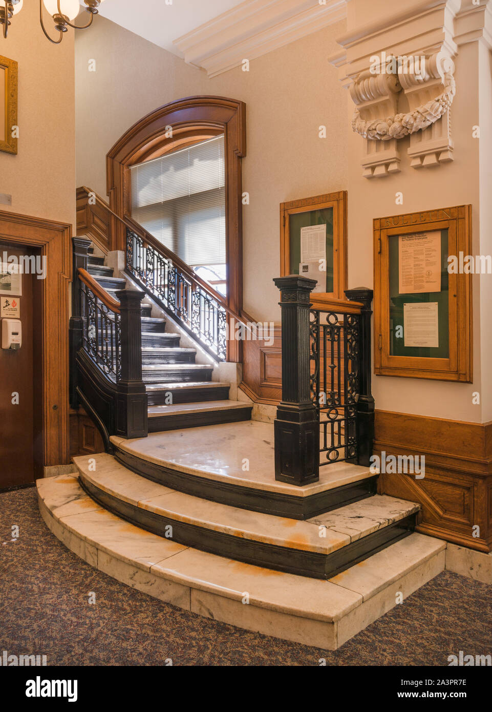 Stairs at the J. Herbert W. Small Federal Building and U.S. Courthouse ...
