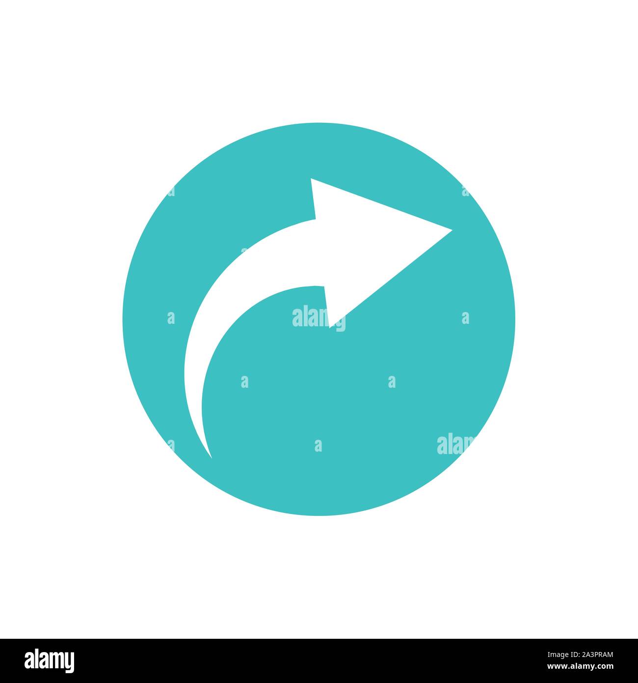 icon of arrow indicate direction in color circle illustration Stock ...