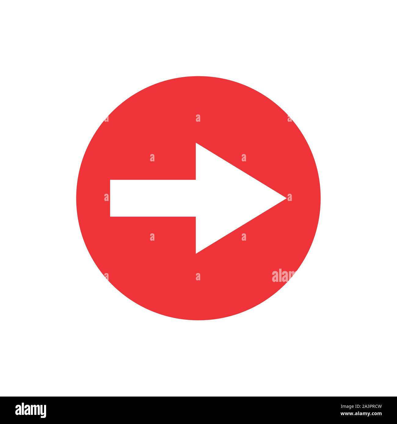 icon of arrow in color circle right direction illustration Stock Vector ...