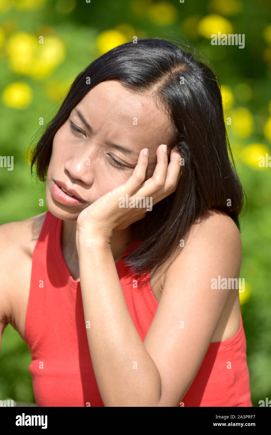 An Adult Female And Sadness Stock Photo - Alamy