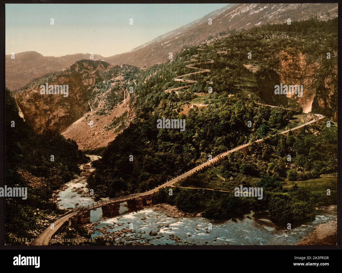 Stalheimskleven [Norway] Print shows Stalheimskelven (Stalheimskleiva ...