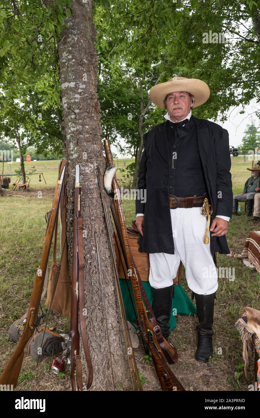 Stan Wojcik as Sam Houston at the annual Battle of San Jacinto Festival ...