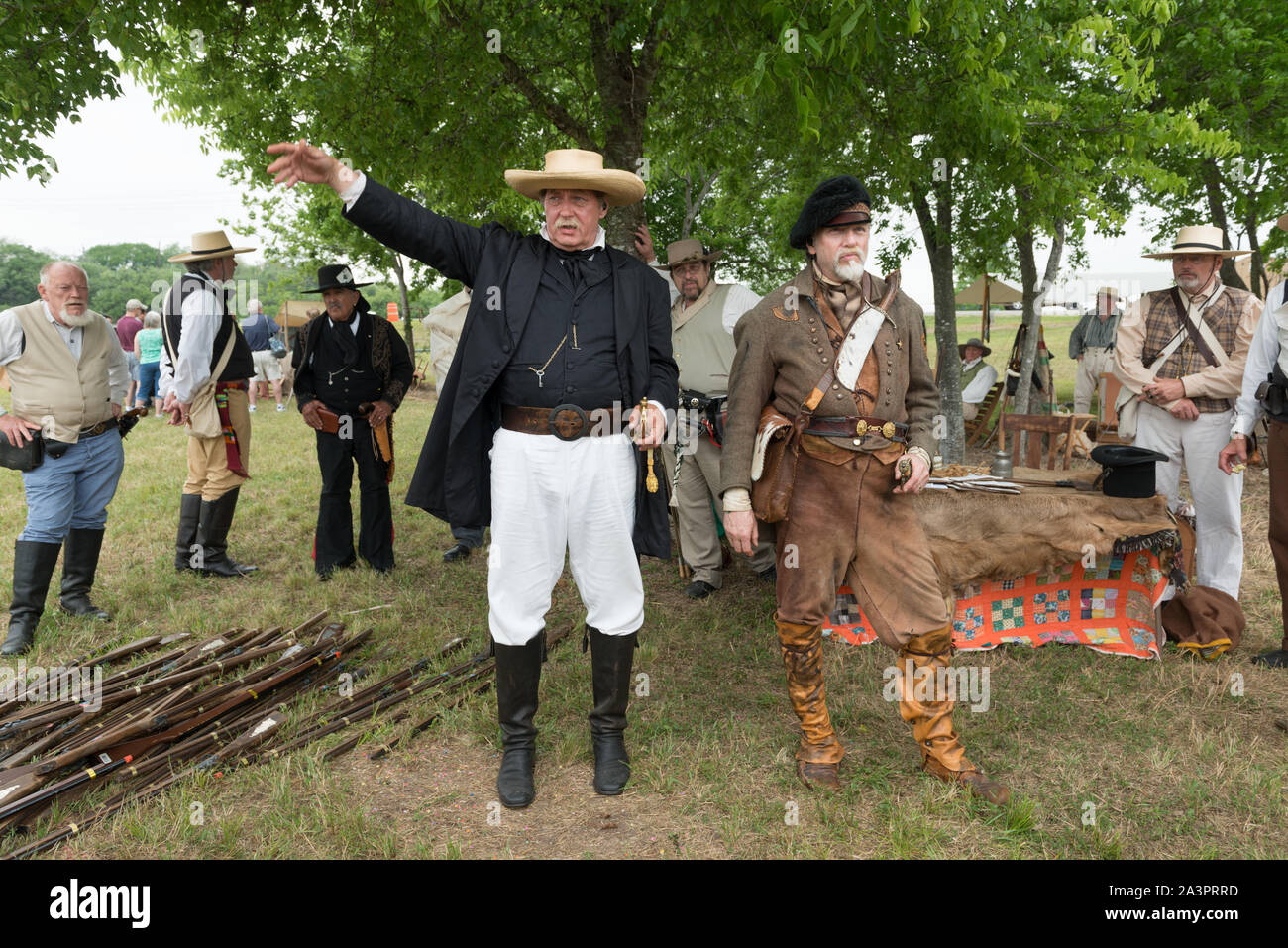 Stan Wojcik as Sam Houston, and John Baker as his aide at the annual ...