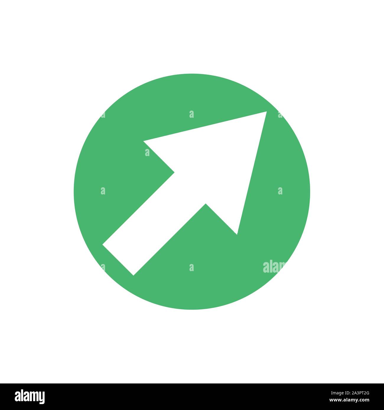 diagonal direction arrow icon in color circle illustration Stock Vector ...