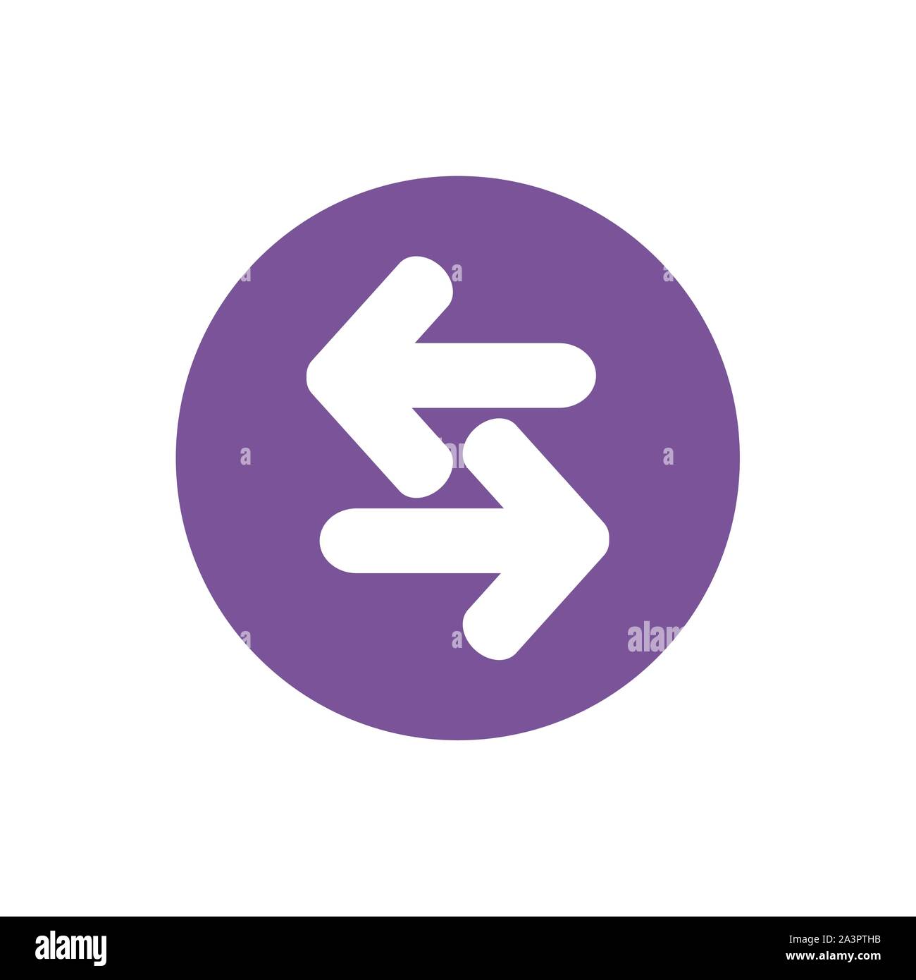 icon of double direction in color circle illustration Stock Vector ...