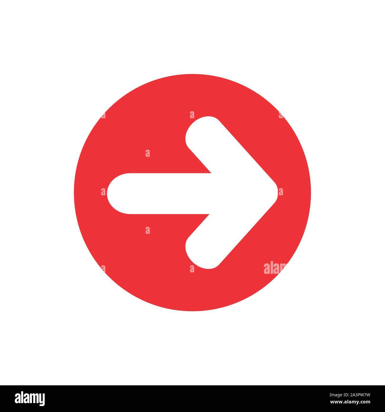 icon of arrow in color circle right direction illustration Stock Vector ...