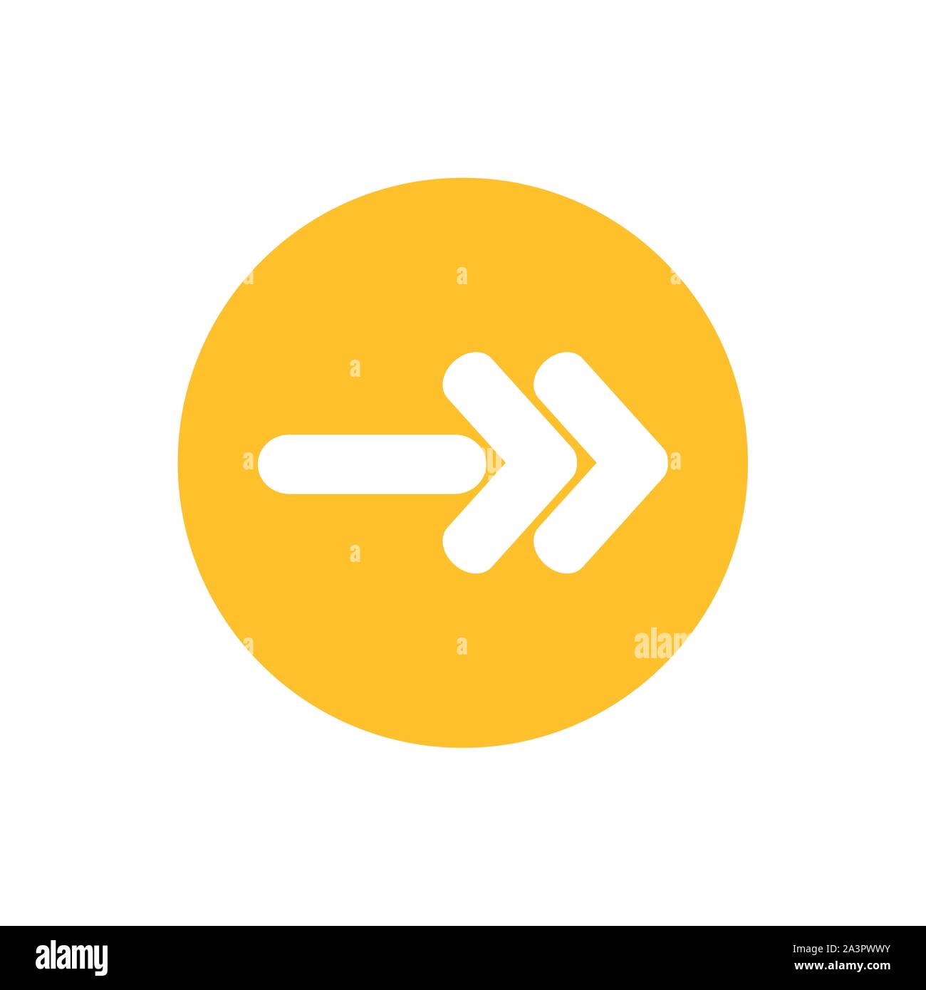 icon of arrow double tip in color circle illustration Stock Vector ...