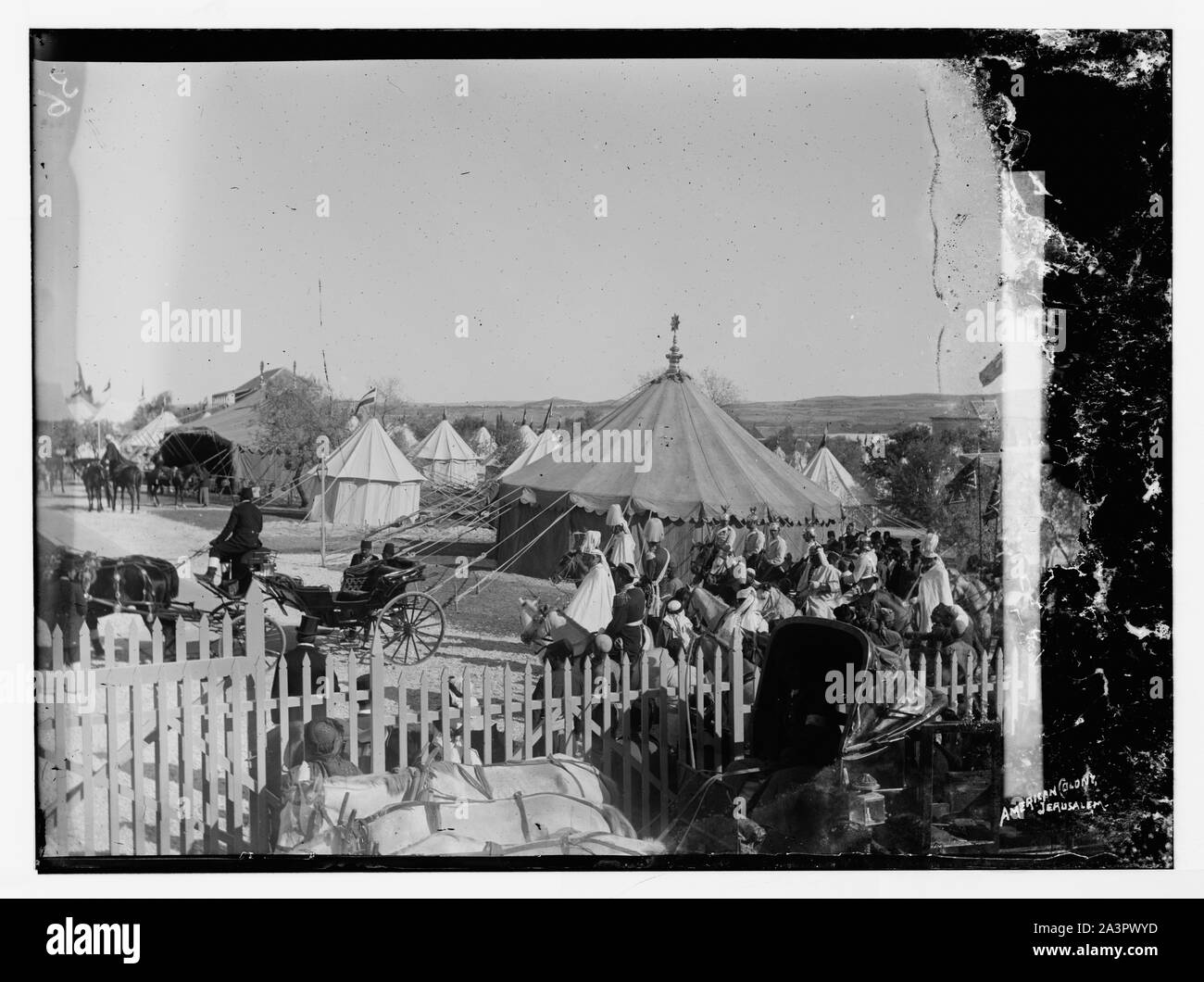 State visit to Jerusalem of Wilhelm II of Germany in 1898. Interior of ...