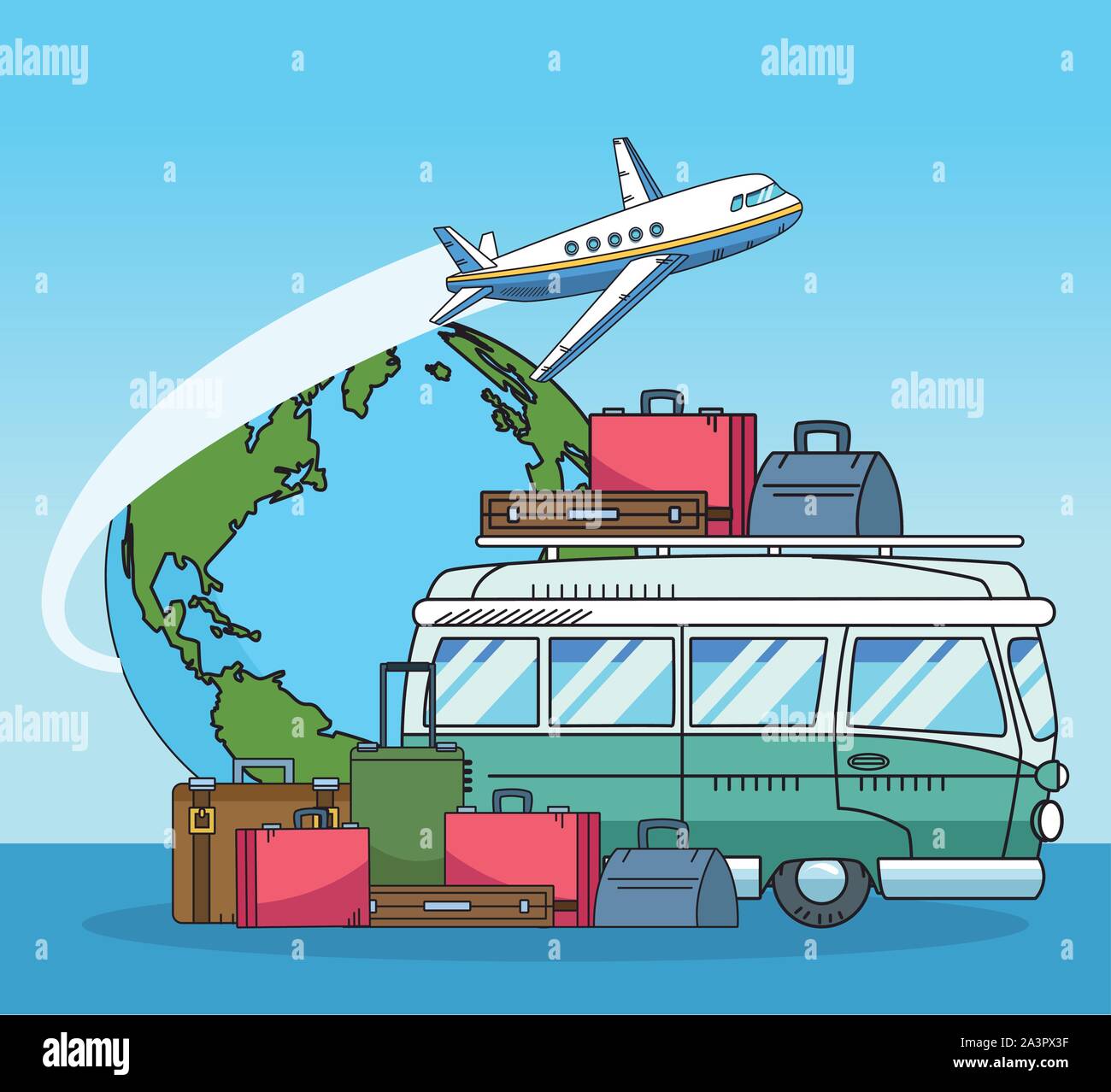 airplane icon and world travel design Stock Vector Image & Art - Alamy