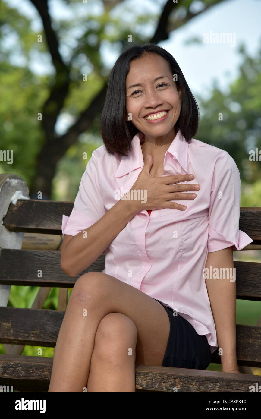 Appreciative pretty woman hi-res stock photography and images - Alamy