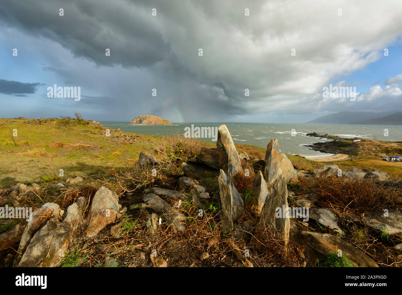Spectacular storm over scenic remote Archer Point, near Cooktown, Far ...
