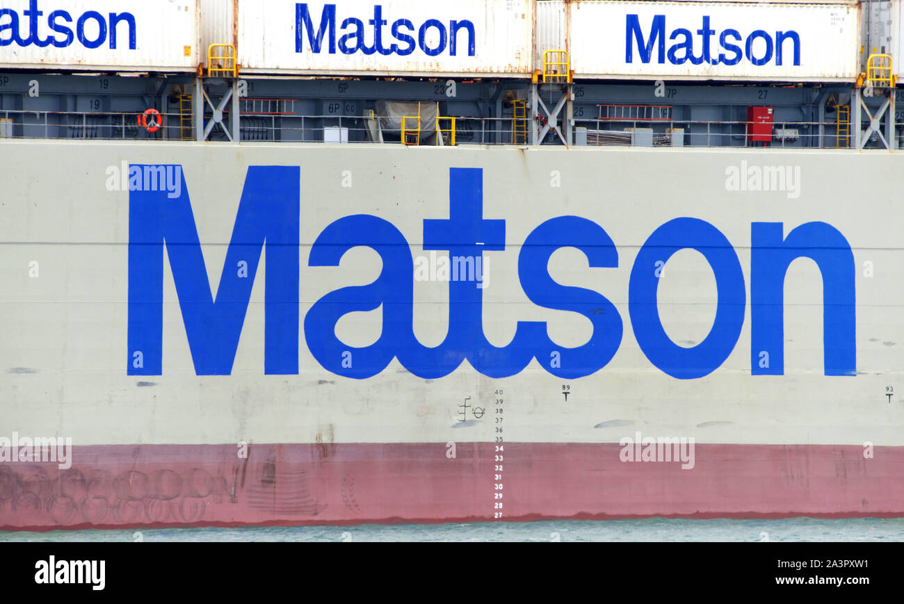 Matson shipping container hi-res stock photography and images - Alamy