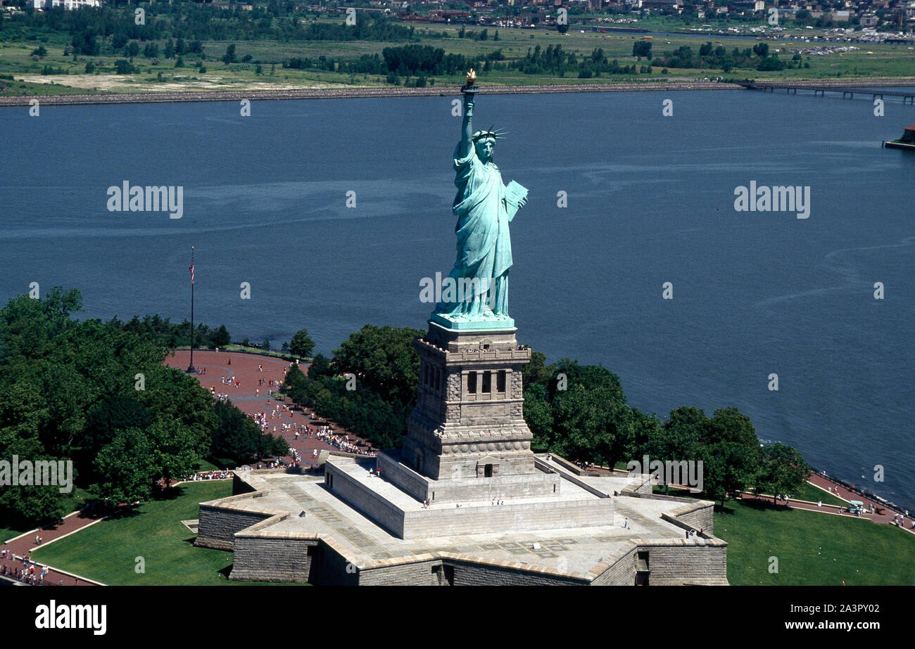 Statue of Liberty, officially Liberty Enlightening the World, Jersey ...