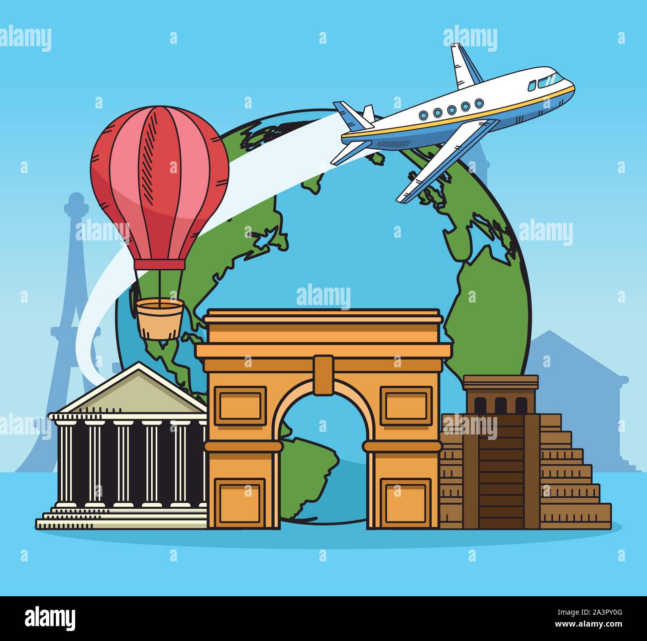 Monuments and world travel design Stock Vector Image & Art - Alamy